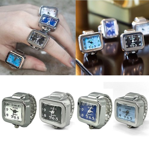Elastic Stretchy Rings Ring Watch Digital Watch Round Quartz Finger ...