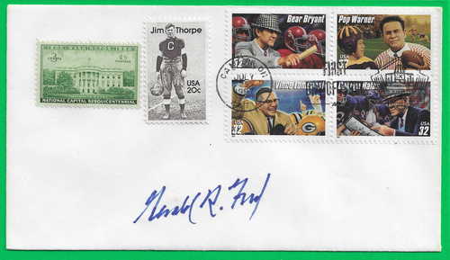 Gerald R. Ford SIGNED Football Greats First Day Cover 1997 SHARP! | eBay