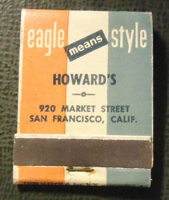 Matchbook - Eagle Men's Clothes Howard's San Francisco CA FULL | eBay