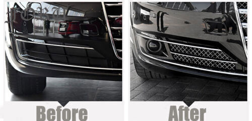 For Audi A8 D5 15-17 Car Front Bumper Fog Light Lamp Grilles Cover ...