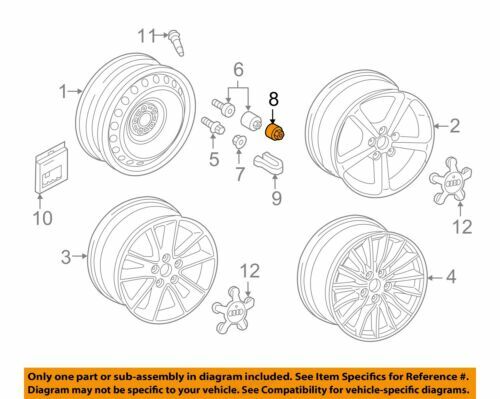 Genuine AUDI VW SKODA Seat Wheel Bolt Cover Cap Grey 1pcs 4M0601173A ...