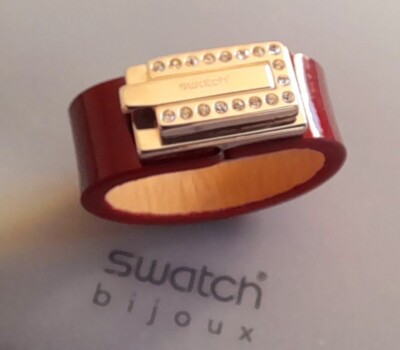Swatch Bijoux Jewelry: Ring " Night Mood " (JRR023) Patent Leather ...