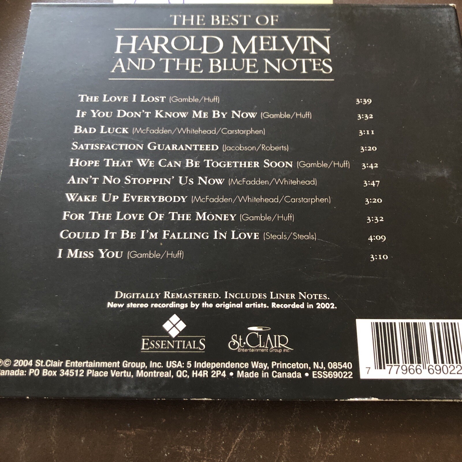 HAROLD MELVIN & BLUENOTES - Best Of Harold Melvin & The Bluenotes - CD ...