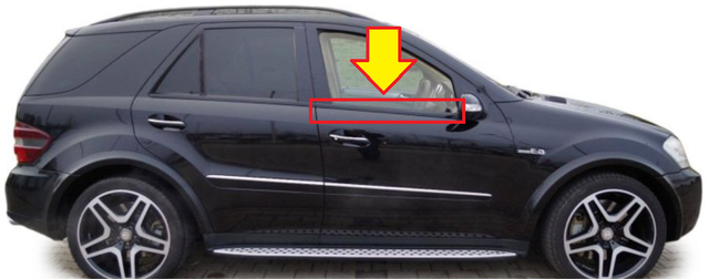 MERCEDES Ml Class W164 Foor Window Moulding Front Outside LHS a ...