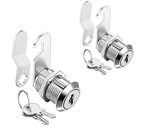 Cabinet Cam Locks Keyed Alike 1'' Fits On 3/4'' Max Door Thickness ...