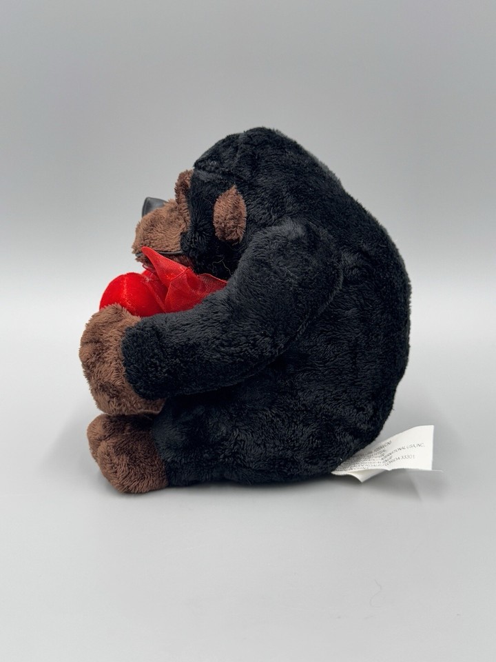 Small Gorilla Plush 5.5” Stuffed Animal Monkey Ape Holding Heart Atico ...