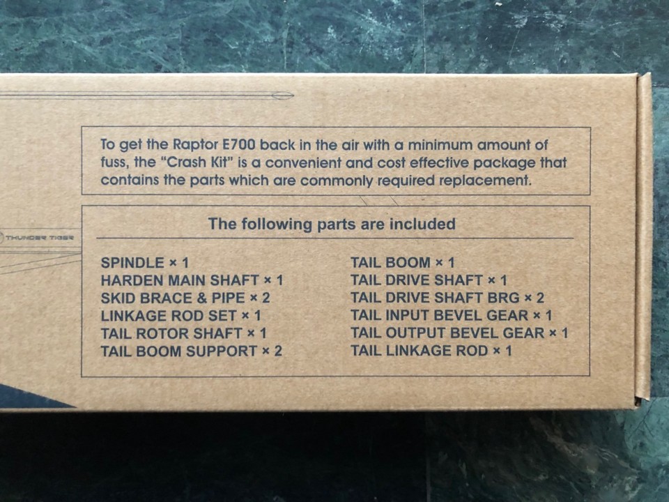 Thunder Tiger RC Helicopter Raptor E700 Crash kit 3941 | eBay