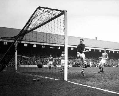 Bryan Douglas Of Blackburn Rovers Scores Old Football Photo | eBay