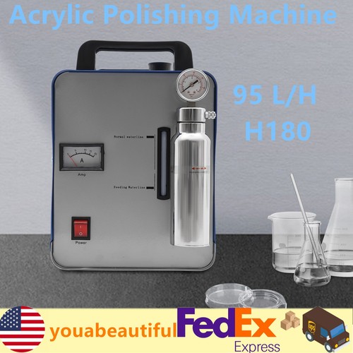 95L 400W Oxygen Hydrogen HHO Gas Flame Generator Torch Acrylic Polisher ...