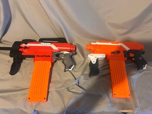 Orange Edition Nerf Elite Stryfe And Snow Cinda Multi Setting Blasters ...