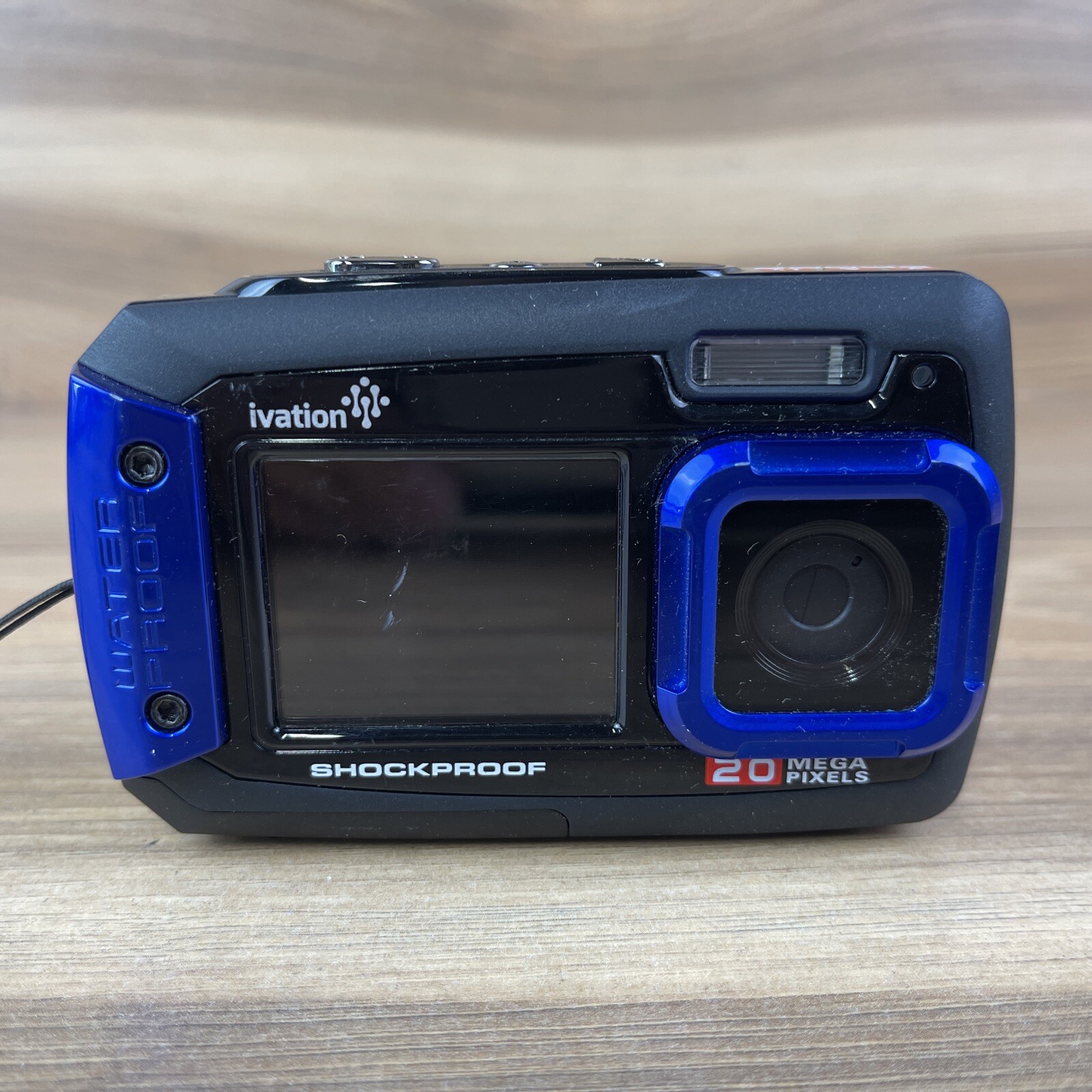 Ivation 20MP Underwater Shockproof Digital Camera IVWPDC20BL Blue Dual ...