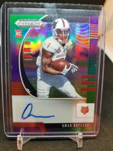 Omar Bayless 2020 Panini Prizm Draft Picks Purple/Green RC Auto 175/199 ...
