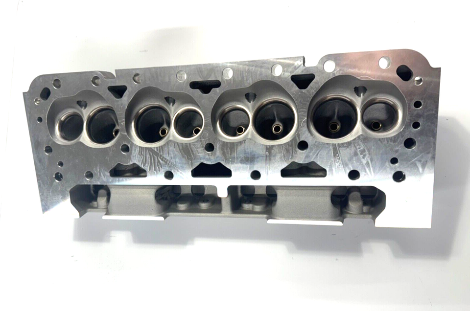 2x Aluminum Bare Straight Plug Cylinder Heads for Small Block Chevy SBC ...