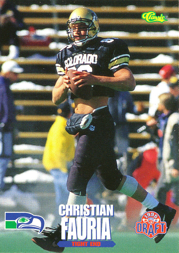 CLASSIC-DRAFT Christian Fauria RC PATRIOTS REDSKINS PANTHERS Colorado ...