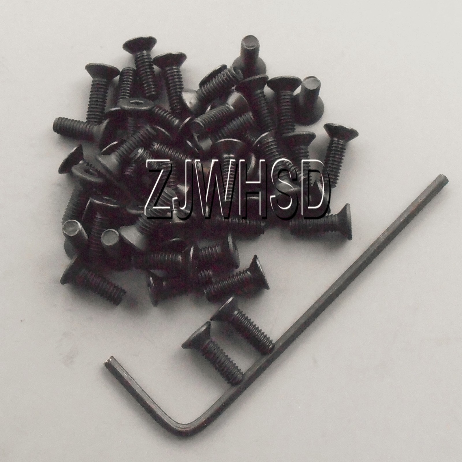 50pcs M2.5 x 8 Allen Hex Flat Head Screw Ultra Hard Alloy Steel Bolt ...