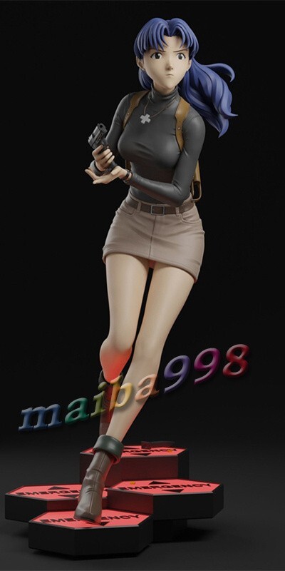 1/8 21cm Misato Katsuragi 3D Printing Figure Model Kit Unpainted ...