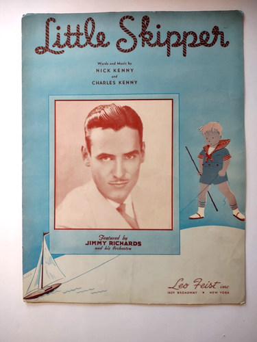 Little Skipper Jimmy Richards Nick Charles Kenny Sheet Music 1939 ...