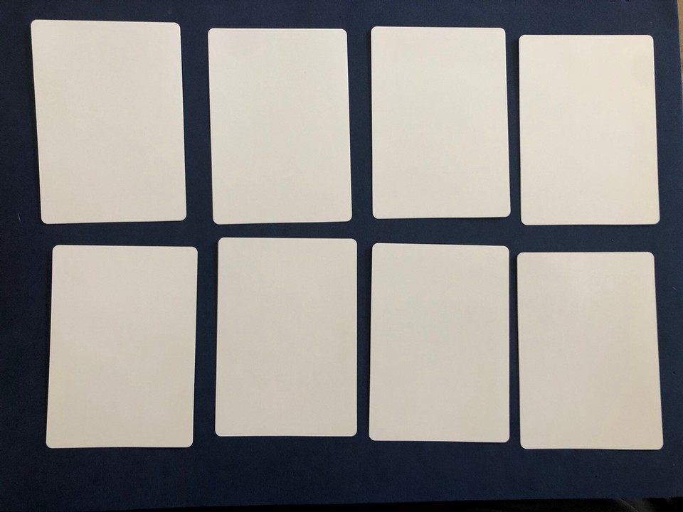 (8) Double Blank Back & Blank Face Gaff Playing Card Use for Card Magic ...