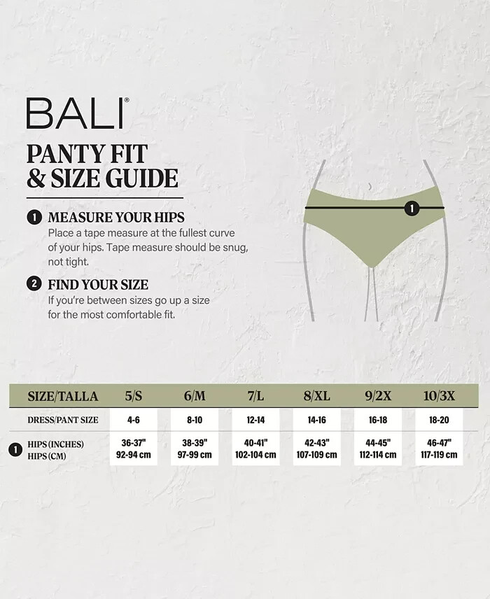 Bali Full-Cut-Fit Stretch Cotton Brief 2324 DF2324 | eBay