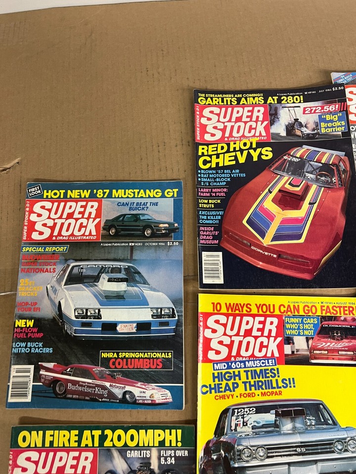 VTG 1986 Lot of 11 Super Stock and Drag Illustrated Magazines | eBay