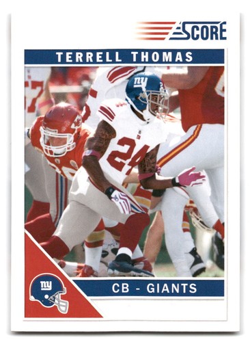 Terrell Thomas 2011 Score FOOTBALL #197 New York Giants | eBay