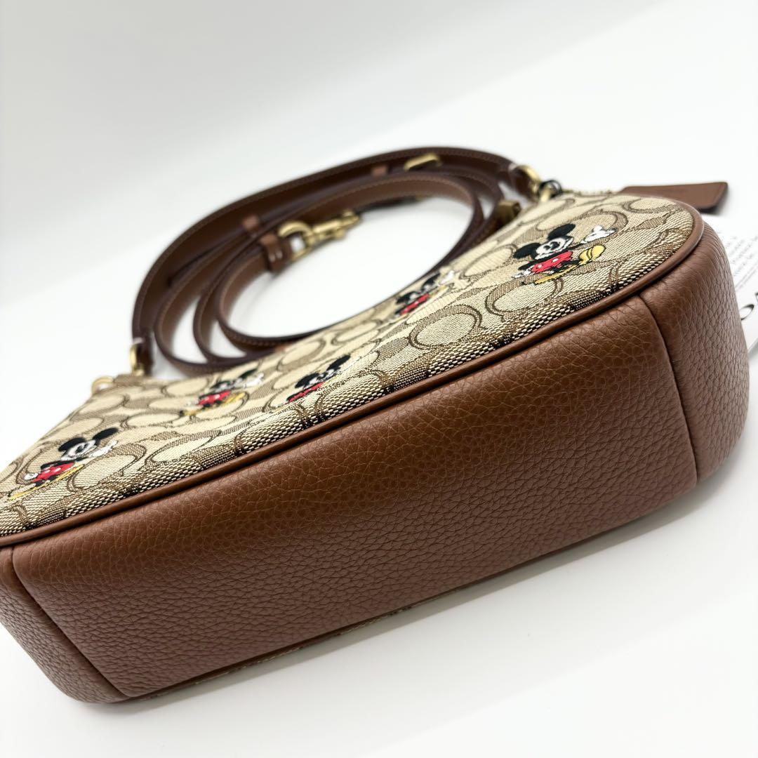 COACH x Disney Teri Signature Jacquard Mickey Shoulder Bag CM196 Outlet ...