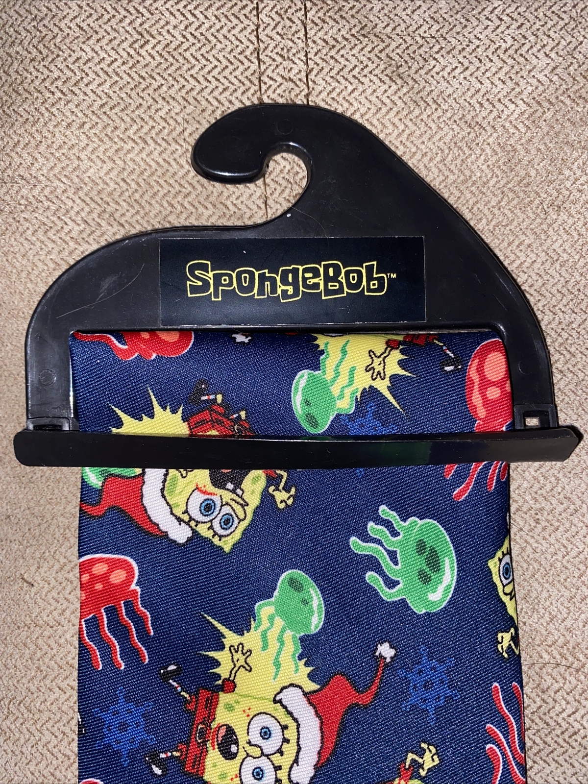 VTG SpongeBob SquarePants Necktie Catching Jelly Fish Nickelodeon ...