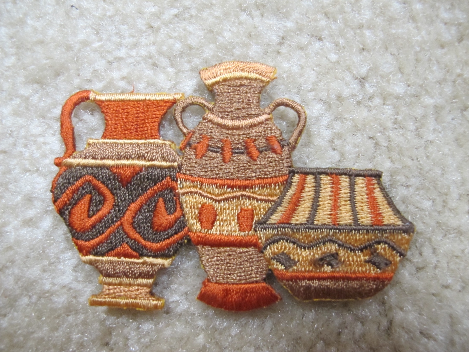 #4253 3" Clay Pot Pottery Art Embroidery Iron On Appliqué Patch | eBay