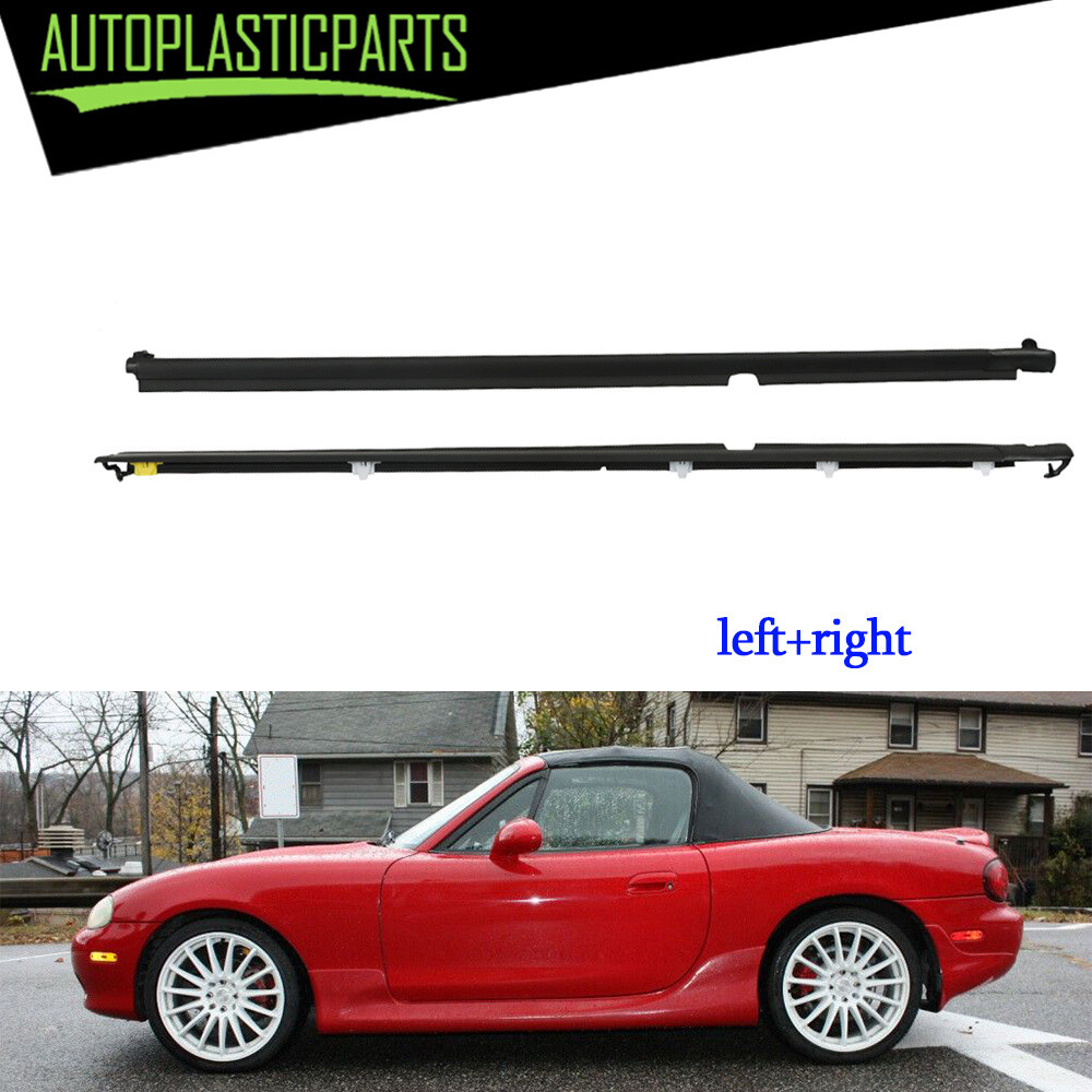 2Pcs L&R Weatherstrip Seals Door Glass Window For 1990-2005 Mazda Miata ...
