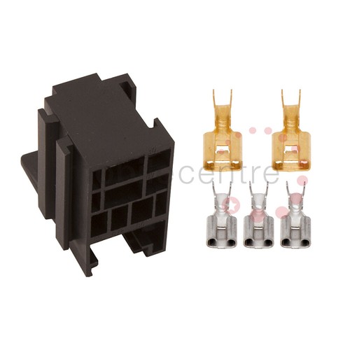 Interlocking 4 or 5 pin MICRO relay base holder dock kit with crimp ...