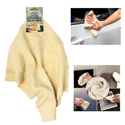 Chamois Natural Leather Real Genuine Car Shammy Chammy Cleaning Drying ...