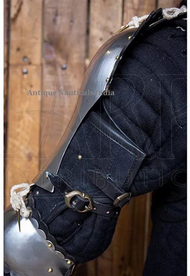 Medieval Splint Spaulders Armour Set of one steel Larp Reenactment | eBay