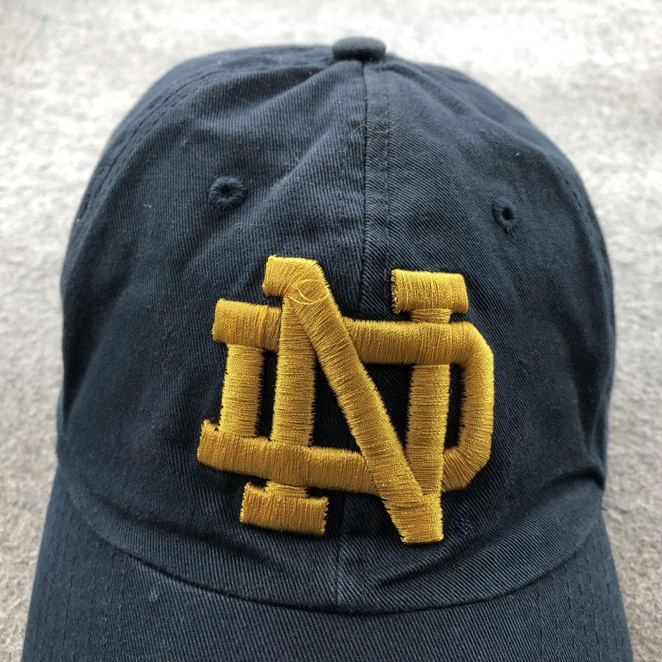 Notre Dame Fighting Irish Hat Cap Strap Back Mens One Size Blue NCAA ...