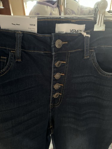 Women’s Vervet Haylie Jean High rise Button Fly Stretchy Size 29/9 ...