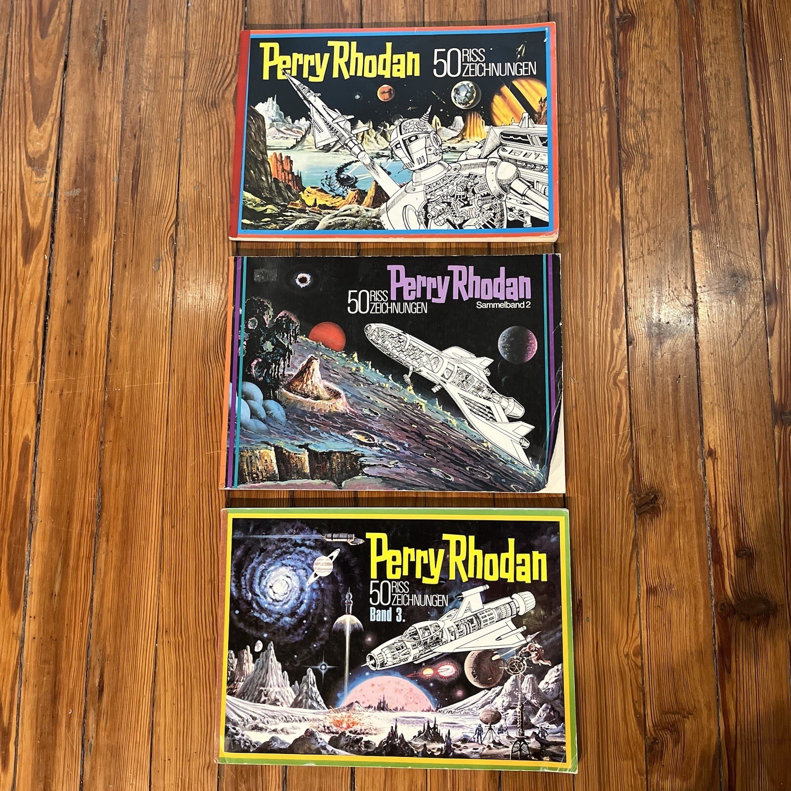 50 Sketch Drawings Series Vol. 1-3 Perry Rhodan Series German Language ...