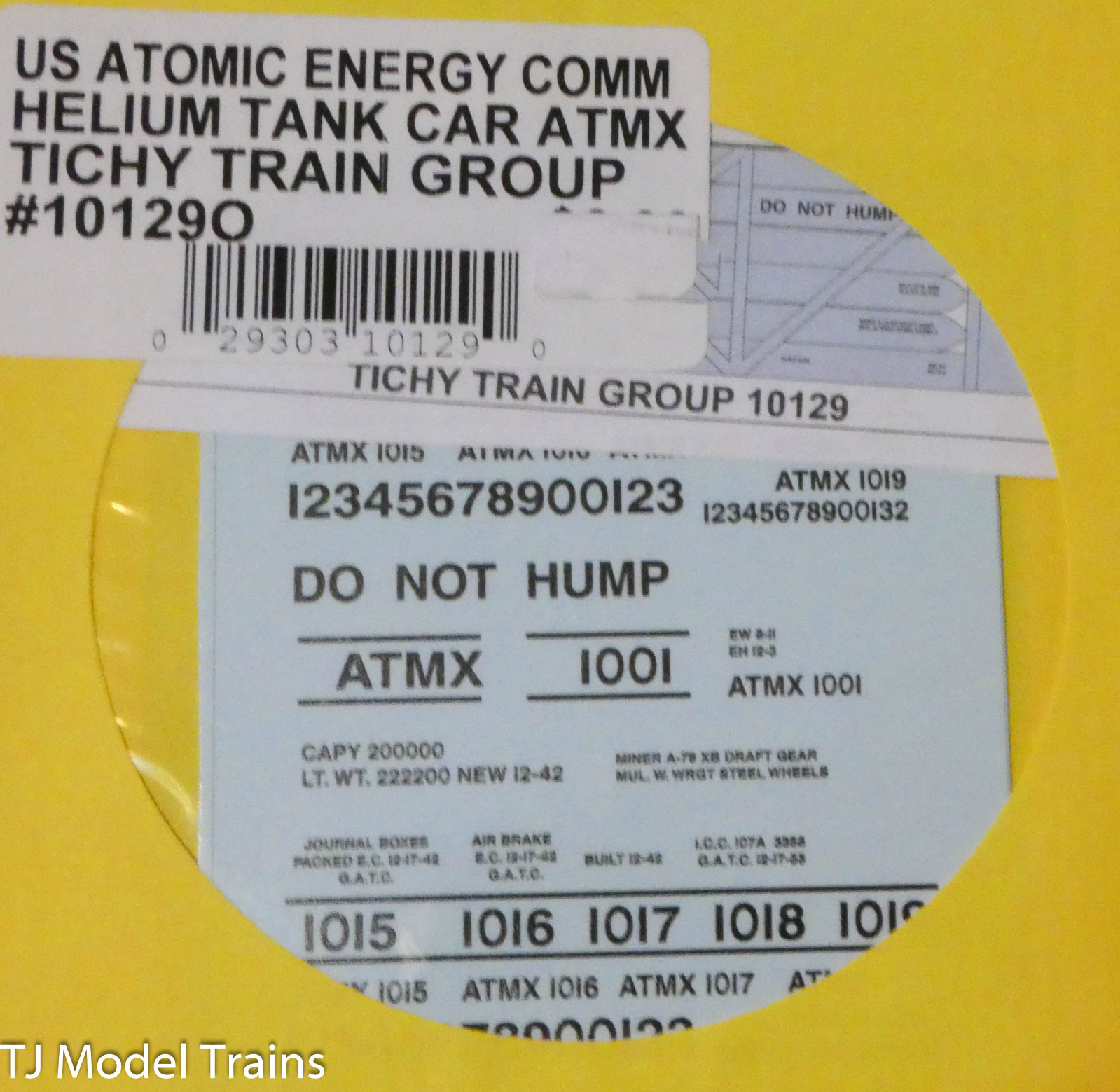 Tichy Train Group O #10129O US Atomic Energy Comm Helium Tank Car ATMX ...