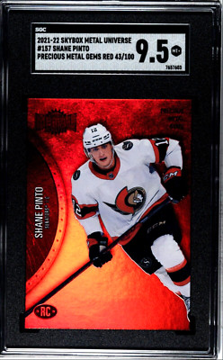 2021-22 SKYBOX METAL SHANE PINTO PRECIOUS METAL GEMS RED #D 043/100 SGC ...