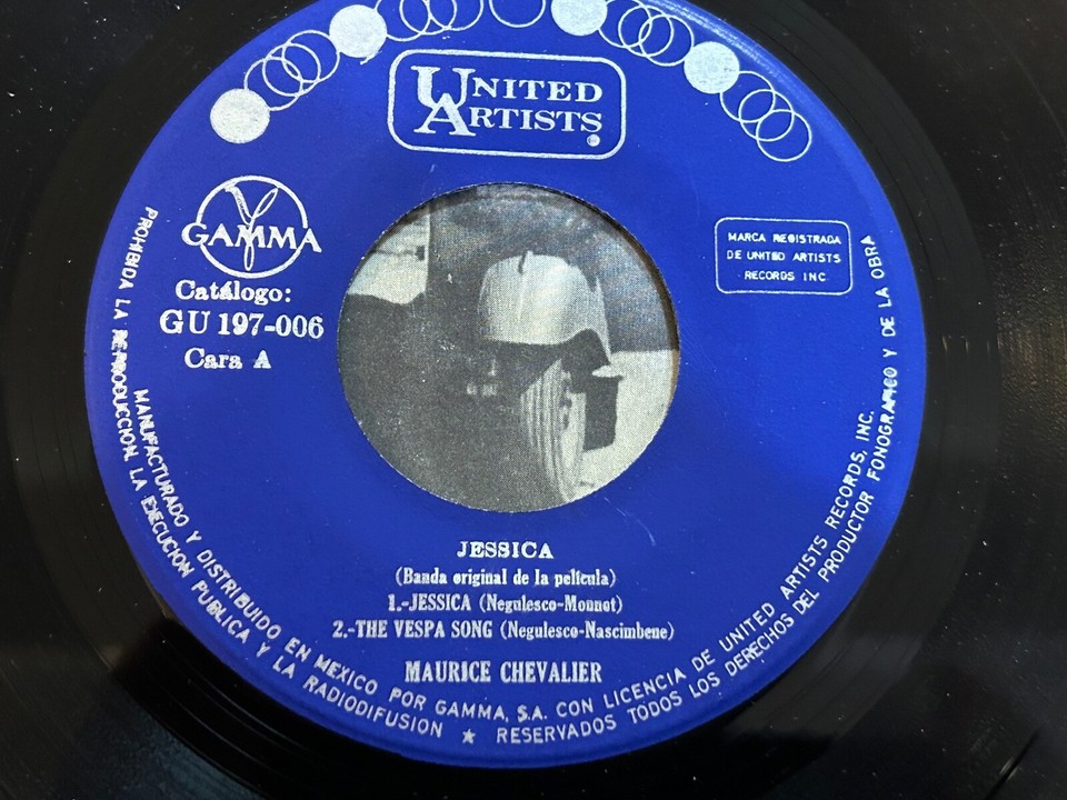 VESPA SCOOTER Cover JESSICA OST Maurice Chevalier 1963 MEXICO 7" EP | eBay