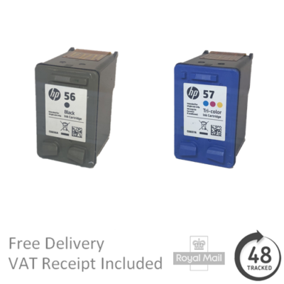 Original HP 56 Black & 57 Tri-Colour Multipack C6656A / C6657A | eBay