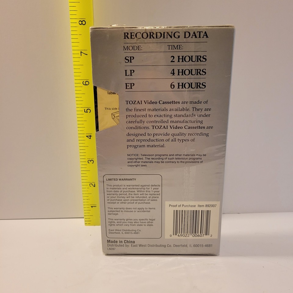 T-120 6 Hour VHS Premium High Grade Video Cassette NEW SEALED ...