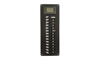 15A AC Power Distribution Panel With Digital Multi Meter Volt/Amp/Watt ...