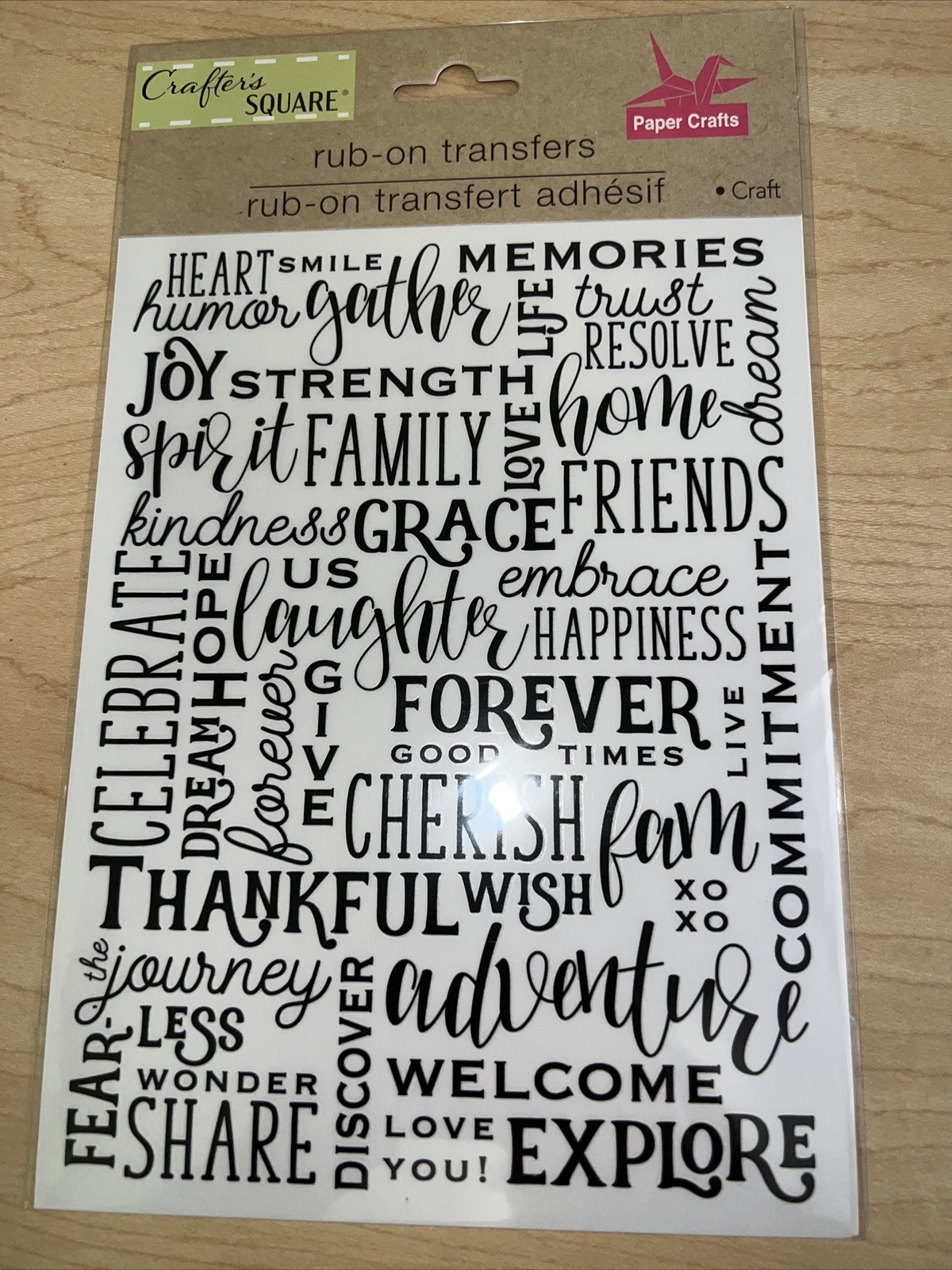 Crafter’s Square rub on transfers/words of encouragement-1 sheet | eBay