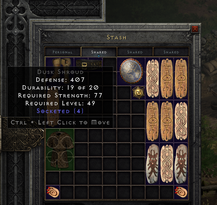 Diablo 2 Resurrected D2R: 4 Open Socket Dusk Shroud PC Xbox Non Ladder ...