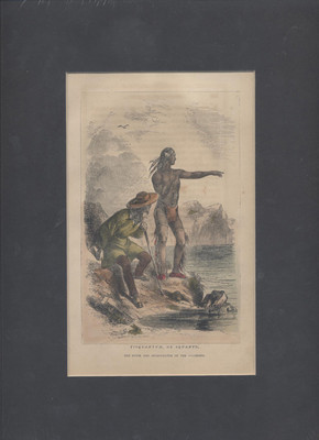 BEAUTIFUL ILLUSTRATED PORTRAIT OF SQUANTO W/ COLONISTS | eBay