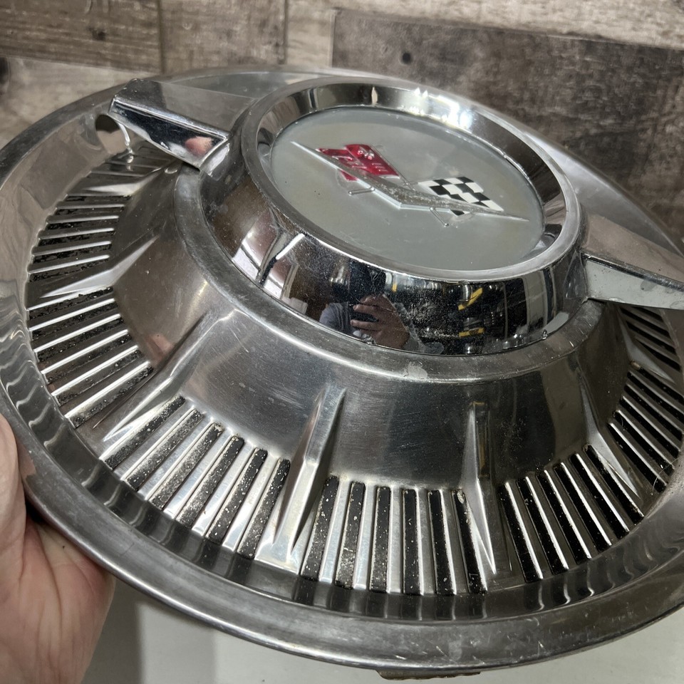 PAIR 1960 Chevrolet Impala SS Spinner Hubcap 14" 1960’s VERY RARE Wheel ...