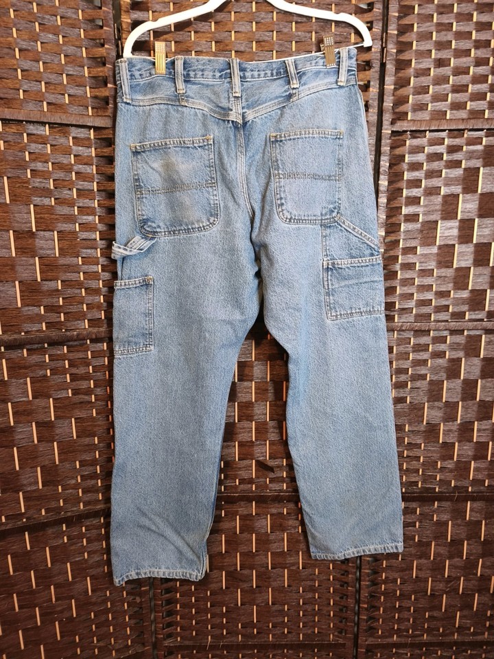 Vintage Full Blue Jeans Men's 32x30 Carpenter Workers 90s Y2K Light ...