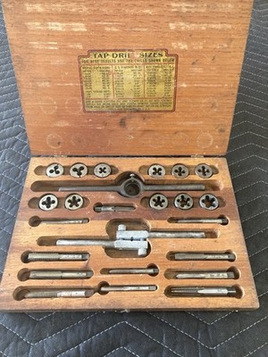 Handy Star Vintage Tap and Die Set Made in USA, Original Wooden Box ...