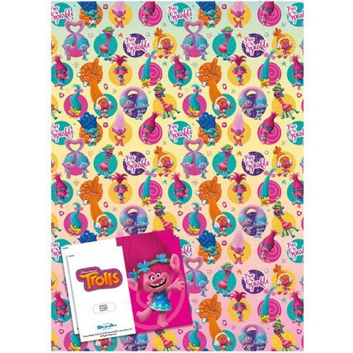 Official TROLLS BIRTHDAY CARDS or Gift Wrap Relations 4th 5th 6th 7th ...