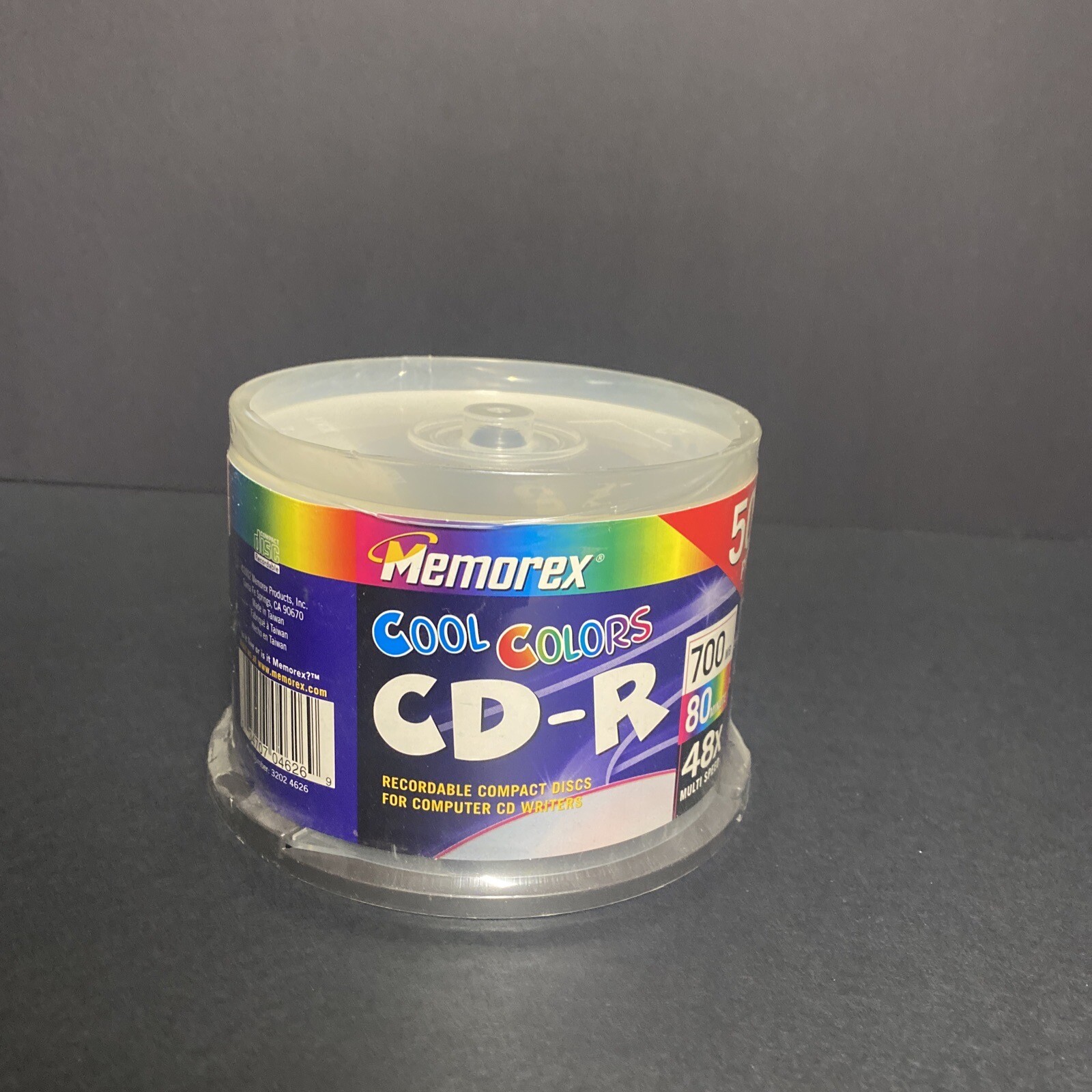 Memorex Cool Colors CD-R 50 Pack Spindle 52x 700 MB 80 Min Recordable ...