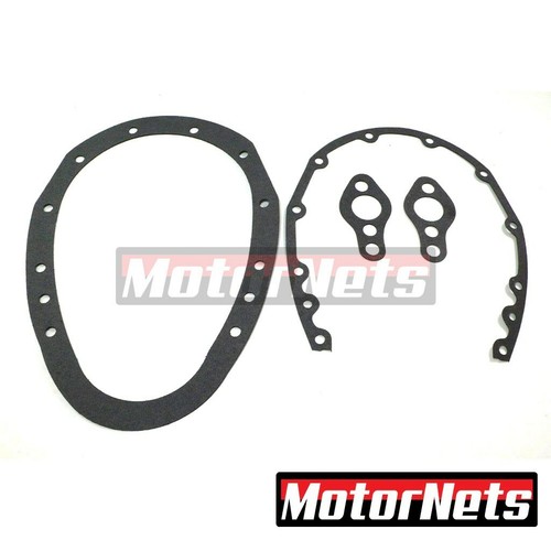 SBC Timing Chain Cover Gasket 2 Piece Fits Small Block Chevy 283 305 ...